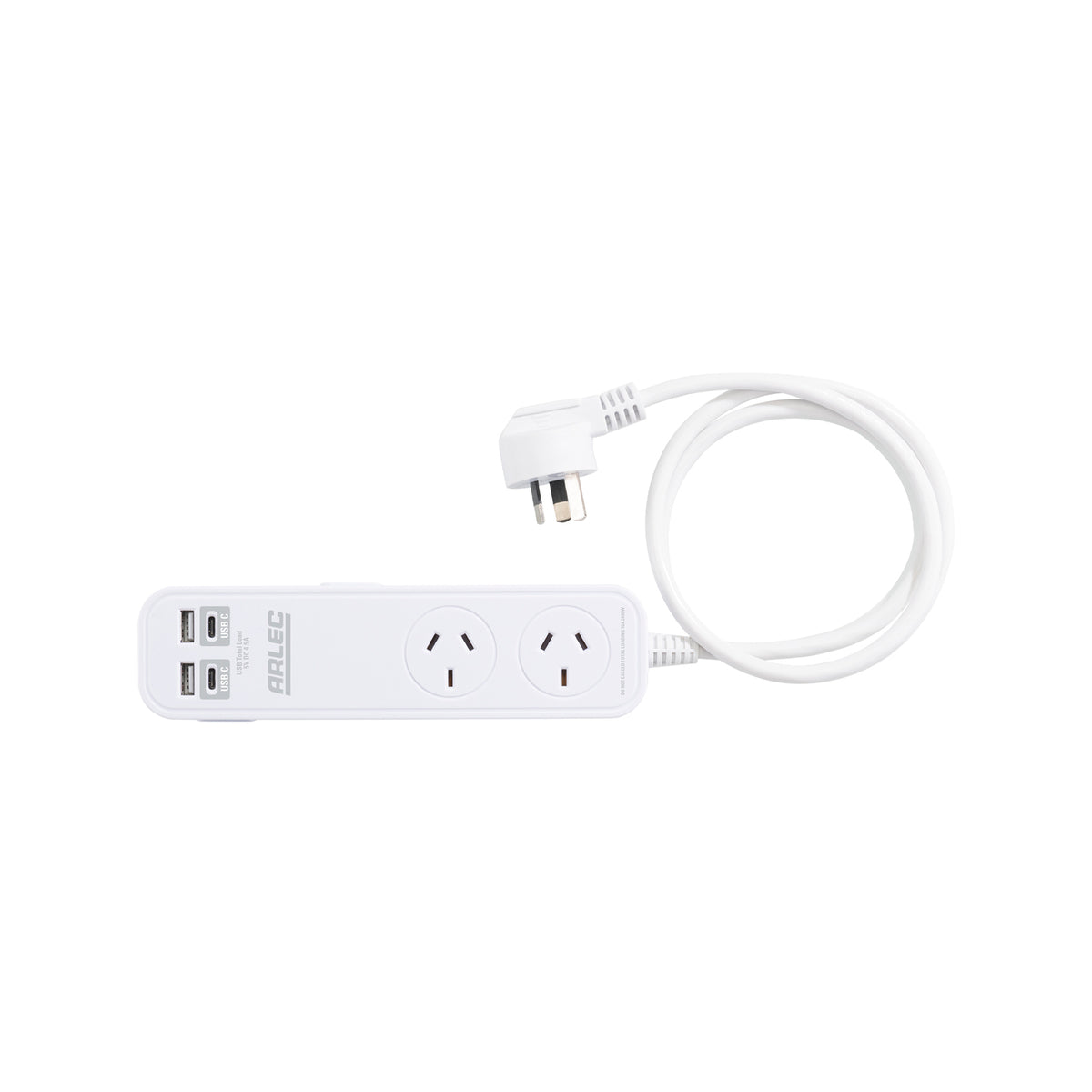 Arlec 2 Outlet Portable Power Board With USB-A & USB-C — Universal ...