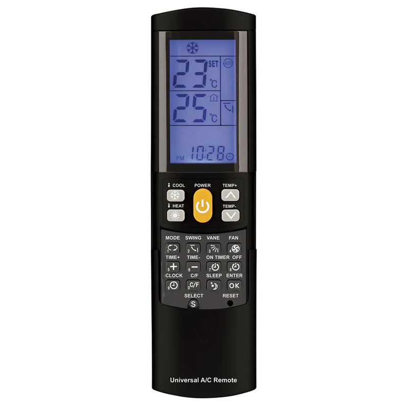 Universal Remote Control for Air Conditioners with Backlit LCD ...