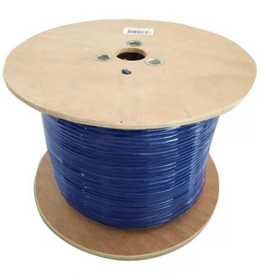 8Ware 350m CAT6 Cable Roll Blue Bare Solid Copper Twisted Core PVC Jac ...