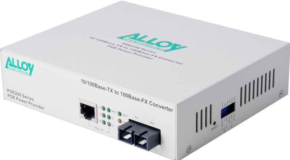 Alloy POE200SC PoE PSE Fast Ethernet Media Converter, has a 10/100Mbps — Universal Electronics