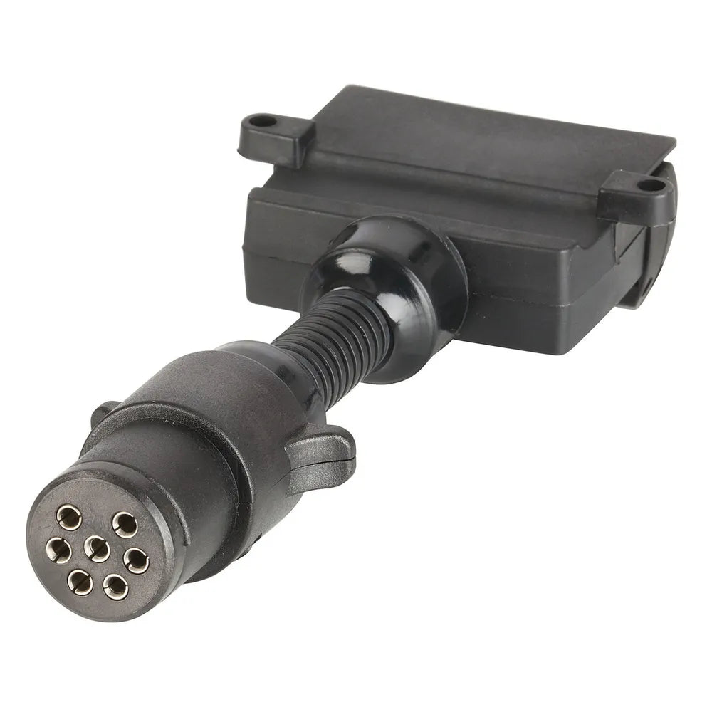 Trailer Adaptor - 7 Pin Small Round Socket to 7 Pin Flat Socket ...