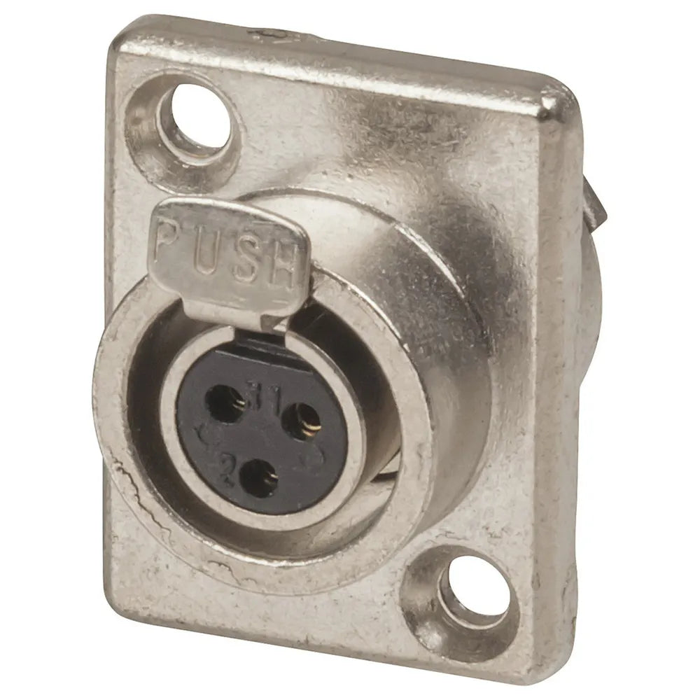 3 Pin Chasis Female Mini XLR Style Connector — Universal Electronics