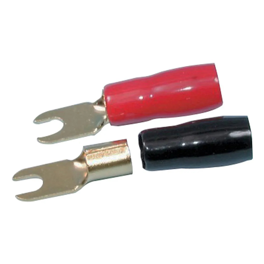 Red and Black Forked Spade Terminals - Pack — Universal Electronics