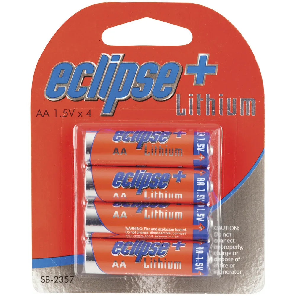Four Pack 1.5V Eclipse+ AA Lithium Batteries — Universal Electronics