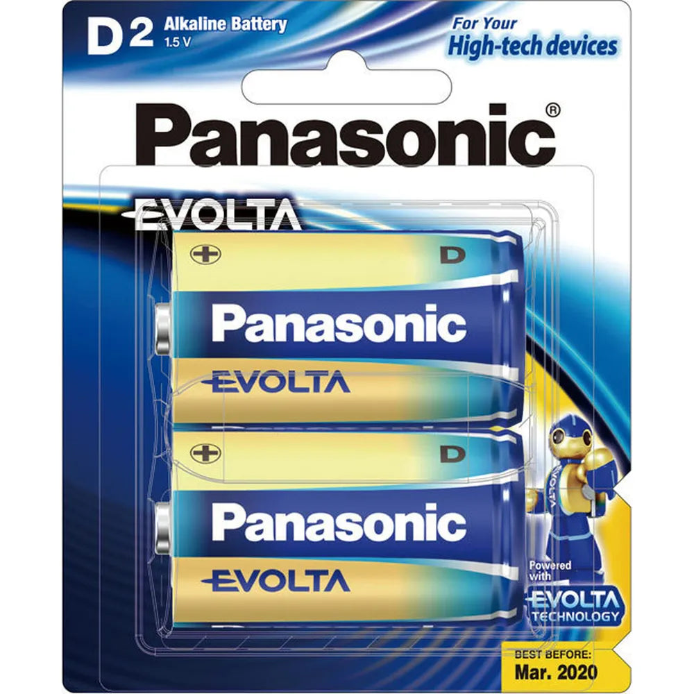 Panasonic Evolta D Batteries - 2 Pack — Universal Electronics