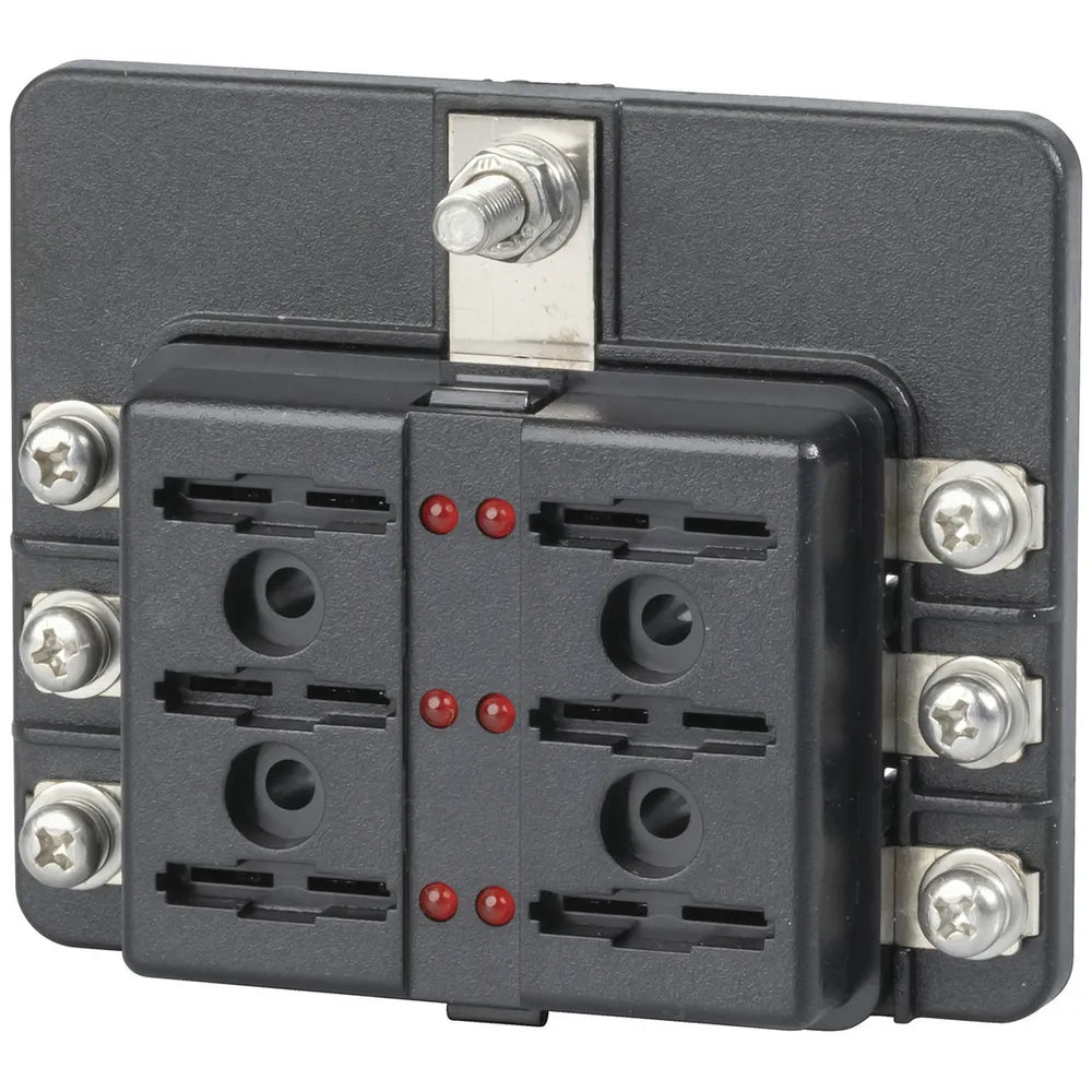 Powertech 6 Way Blade Fuse Block with Screw Terminals — Universal ...