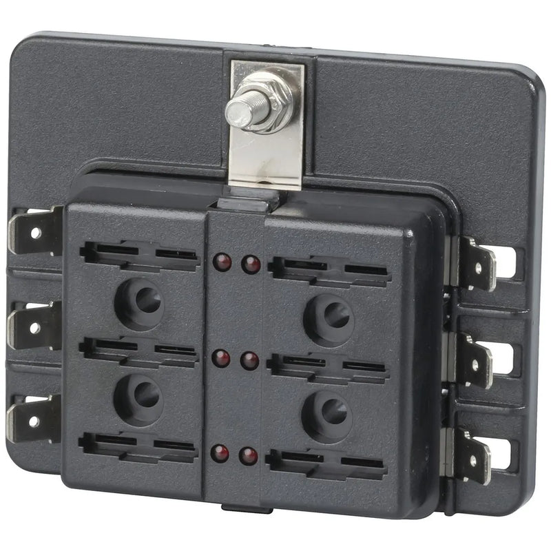 Powertech 6 Way Blade Fuse Block with Spade Terminals — Universal ...
