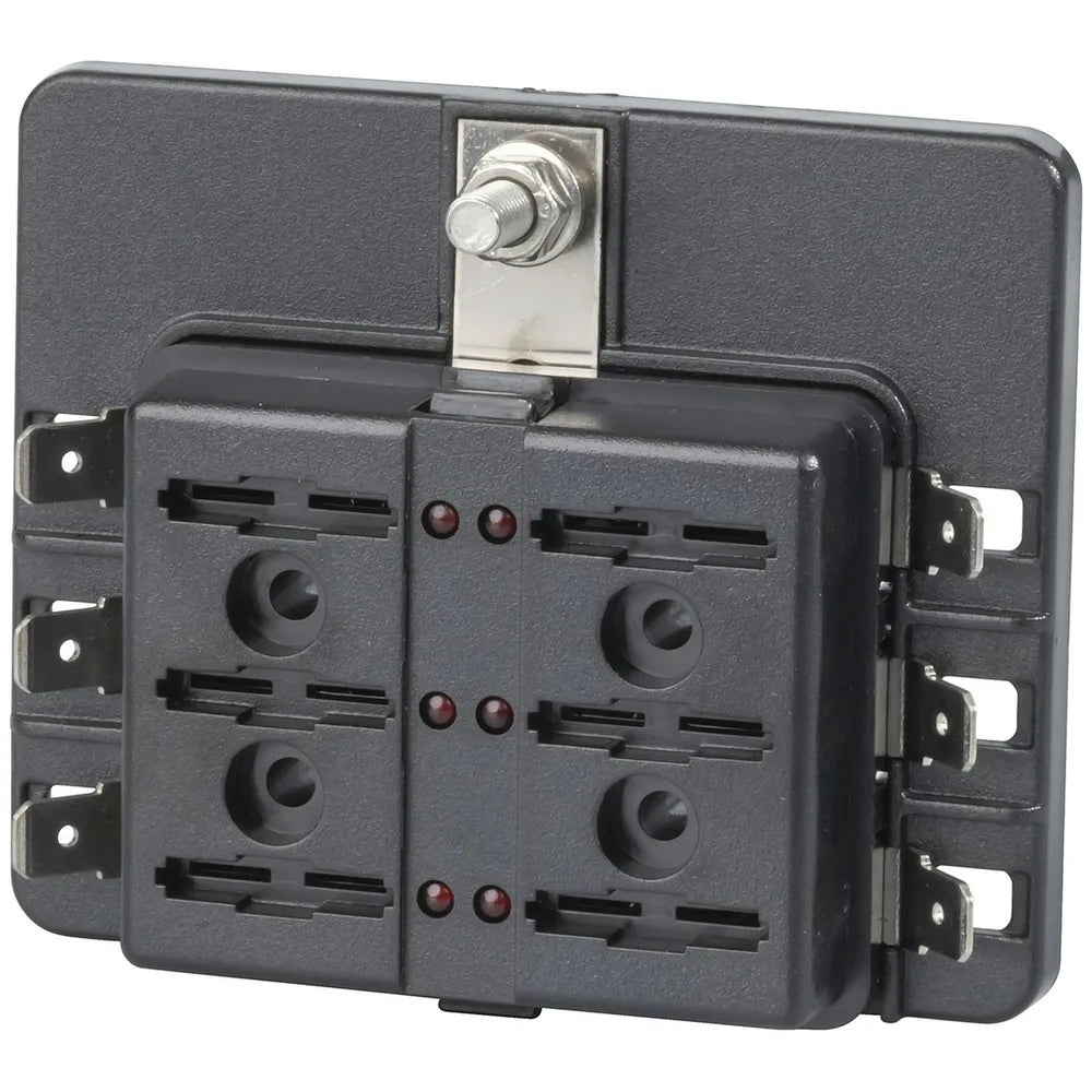 Powertech 6 Way Blade Fuse Block with Spade Terminals — Universal ...