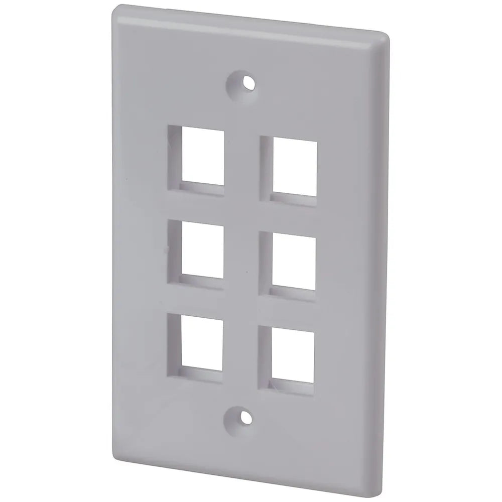 Keystone Wall Plate 6 Way — Universal Electronics