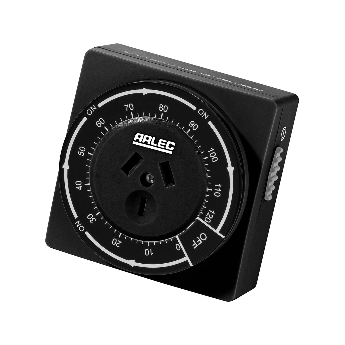 Arlec Black 2 Hour Compact Countdown Timer — Universal Electronics